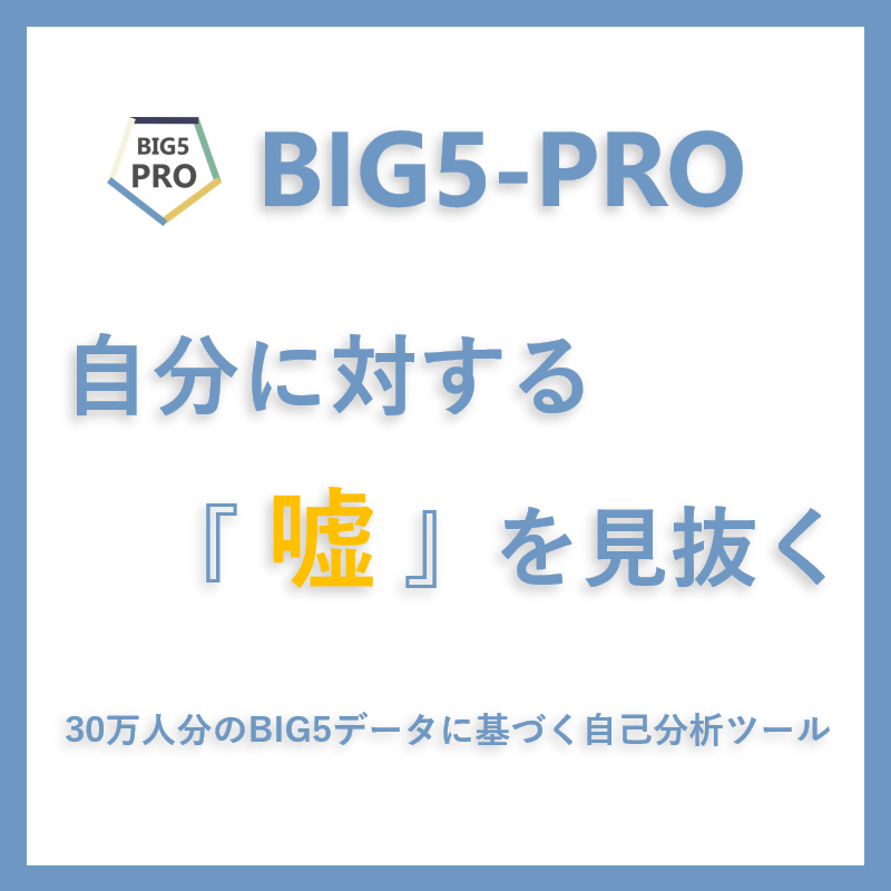 自己分析ツール【BIG5-PRO】｜自己分析ツール【BIG5-PRO】